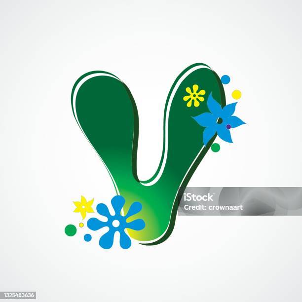 Typography Font Style Vector Set Of Letters Colorful Floral Alphabet