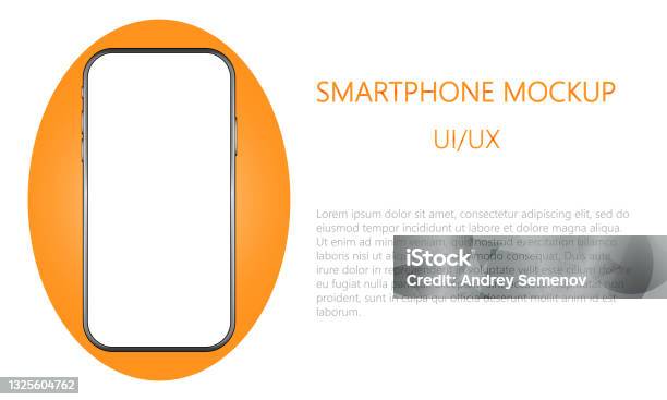 Mockup Smartphone Realistis Dengan Layar Kosong Ilustrasi Stok Unduh