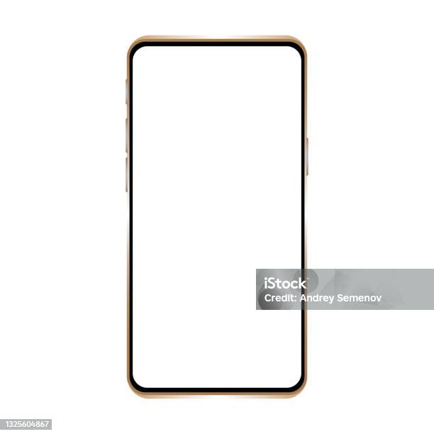 Mockup Smartphone Realistis Dengan Layar Kosong Ilustrasi Stok Unduh