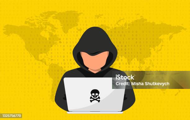Hacker Penjahat Cyber Dengan Laptop Mencuri Data Pribadi Pengguna ... Hacker Penjahat Cyber Dengan Laptop Mencuri Data Pribadi Pengguna ...