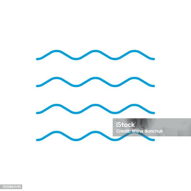 Vagues Deau Concept De Mer Docéan Ou De Rivière Illustration