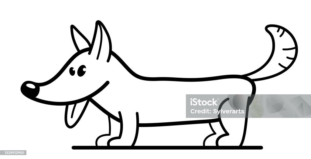 Lustige Cartoon Hund Stehen Vektor Flachen Stil Illustration Isoliert ... Lustige Cartoon Hund Stehen Vektor Flachen Stil Illustration Isoliert ...
