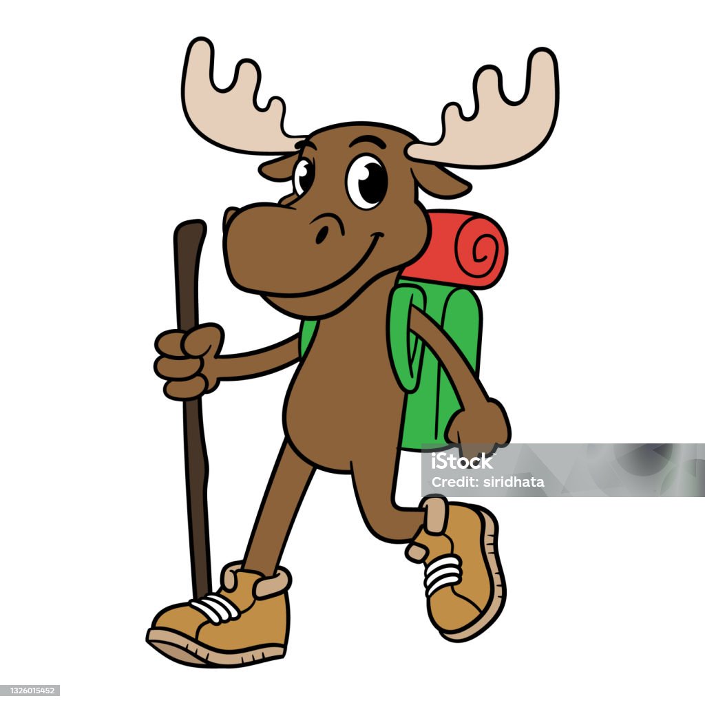 Ilustrasi Vektor Karakter Kartun Hiking Moose Ilustrasi Stok - Unduh ... Ilustrasi Vektor Karakter Kartun Hiking Moose Ilustrasi Stok - Unduh ...