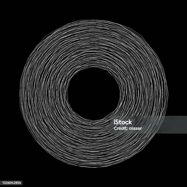Multiple Polygons In Uneven Concentric Orbits Framing Copy Space Stock