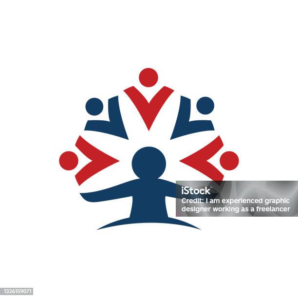 Logo Abstrait De La Communauté Symbole De Travail Déquipe Vecteurs