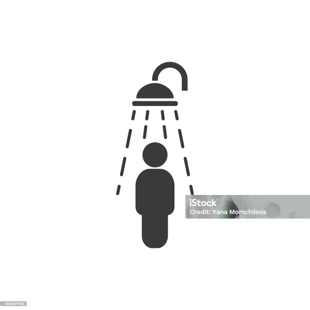 Man Taking Shower Vector Icon Stock Illustration Download Image Now