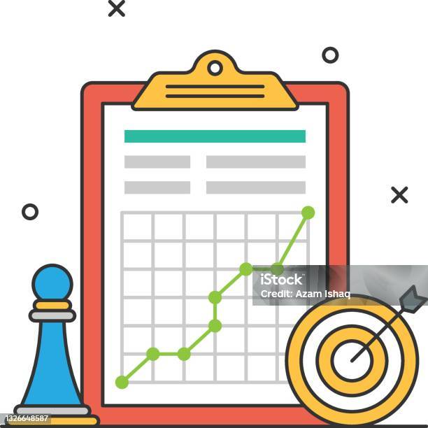 Growth Strategy Chart Concept Incremental Line Graph Vector Icon Design ... Growth Strategy Chart Concept Incremental Line Graph Vector Icon Design ...