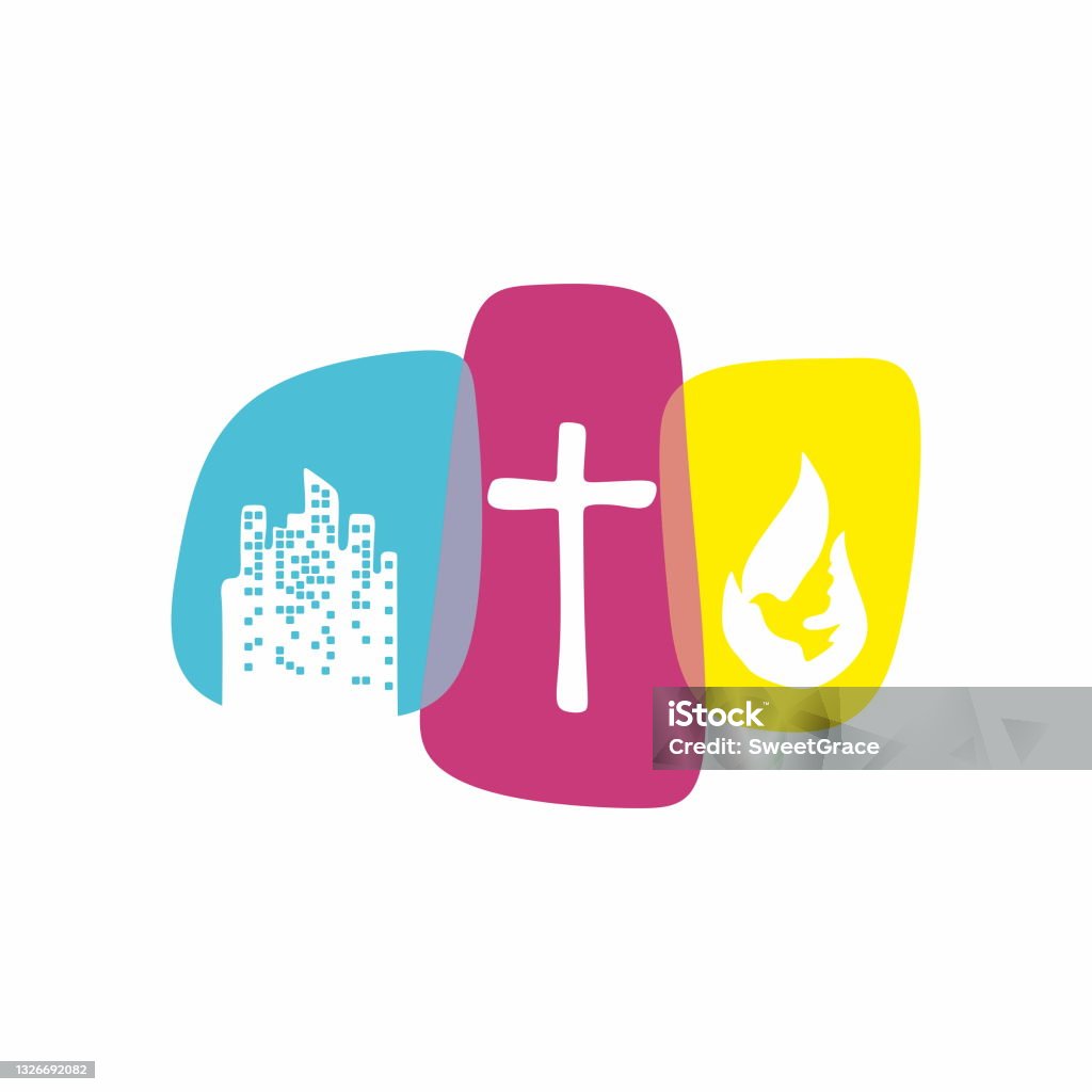 Church Logo Christian Symbols The City And The Cross Of Jesus Christ