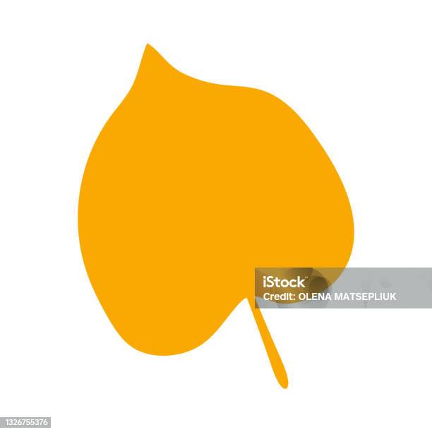 Feuille Dautomne Orange Élément À Base De Plantes Silhouette De Feuille
