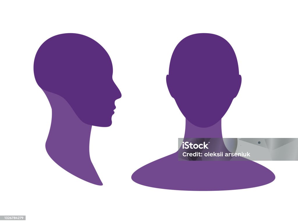 Vue De Profil De Profil De Profil Neutre De Genre Silhouette Davatar