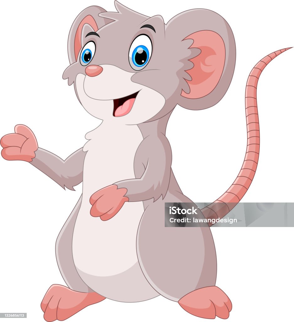 Kartun Tikus Lucu Melambaikan Tangan Pada Latar Belakang Putih ... Kartun Tikus Lucu Melambaikan Tangan Pada Latar Belakang Putih ...