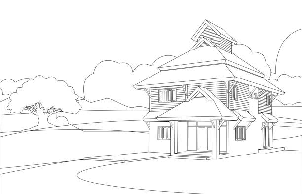 1 200 Maisons à Deux étages Stock Illustrations Graphiques Vectoriels