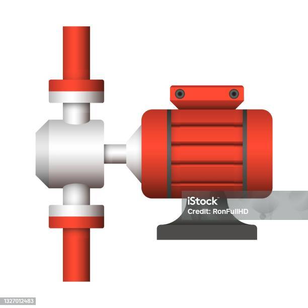Conception Dillustration Vectorielle De Pompe À Eau Isolée Sur Fond