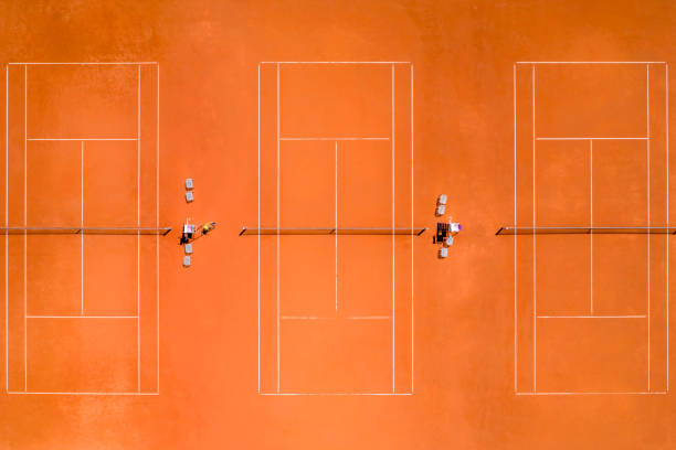 Free Stock Photo of Aerial view of three tennis courts | Download Free ...