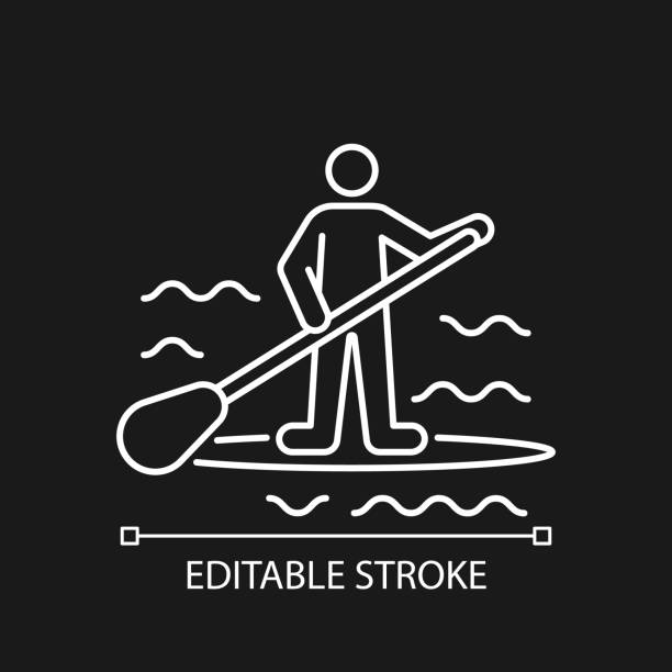 180 Paddle Boarding Clip Art Illustrations Royalty Free Vector