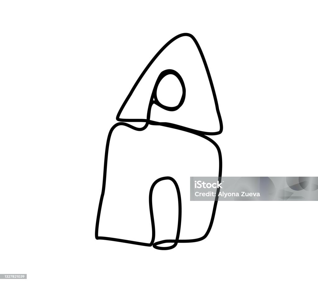 Rumah Digambar Dengan Satu Baris Gambar Linier Ikon Rumah Kontur ... Rumah Digambar Dengan Satu Baris Gambar Linier Ikon Rumah Kontur ...