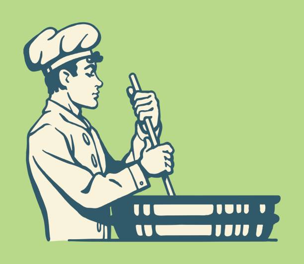 90 Man Stirring Pot Stock Illustrations Royalty Free Vector Graphics