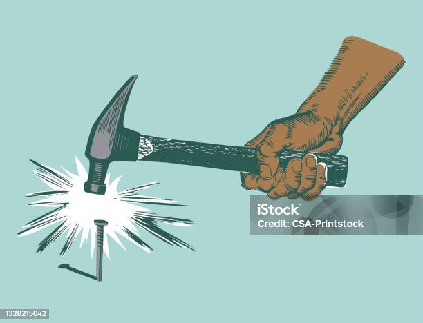 Memalu Paku Ilustrasi Stok Unduh Gambar Sekarang Palu Perkakas