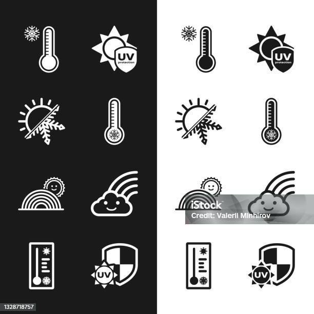 Atur Termometer Meteorologi Matahari Dan Kepingan Salju Perlindungan Uv