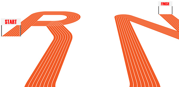 Alphabet Running Track Line With Starting And Finishing Lines Banners ... Alphabet Running Track Line With Starting And Finishing Lines Banners ...
