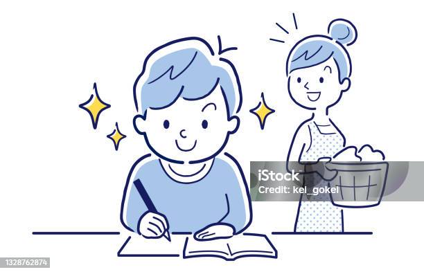 Materi Ilustrasi Vektor Ibu Yang Terkesan Dengan Anak Yang Rela Belajar ... Materi Ilustrasi Vektor Ibu Yang Terkesan Dengan Anak Yang Rela Belajar ...