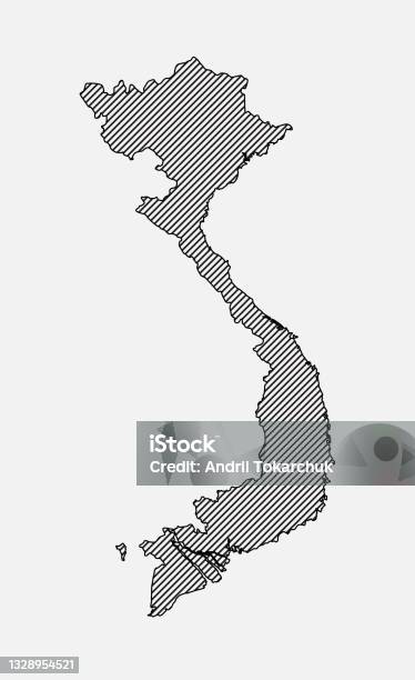 Carte Vectorielle Vietnam Modèle Pays Dasie Vecteurs Libres De Droits
