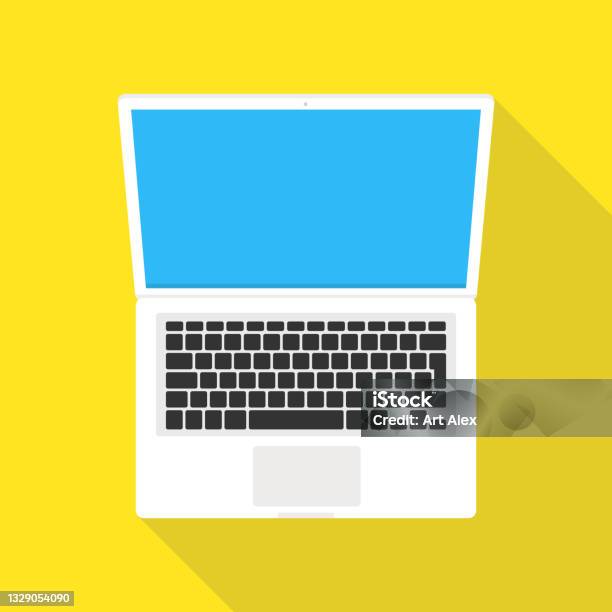 Ordinateur Portable Dans Un Style Plat Symbole De Lordinateur