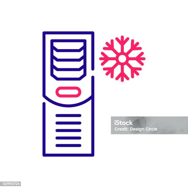 Climatisation Debout Vector 2 Couleurs Icône Style Illustration Fichier