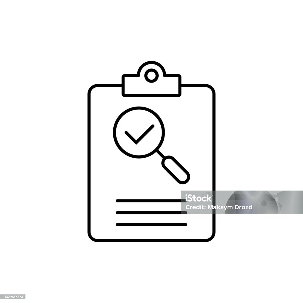 Illustration Vectorielle De Licône De Vérification De Document Icône De