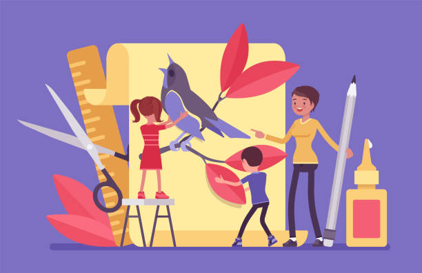400 Girl Gluing Stock Illustrations Royalty Free Vector Graphics