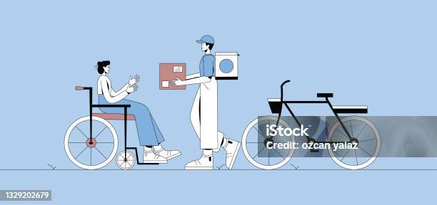 Konsep Desain Datar Modern Pengiriman Dengan Ilustrasi Stok Unduh