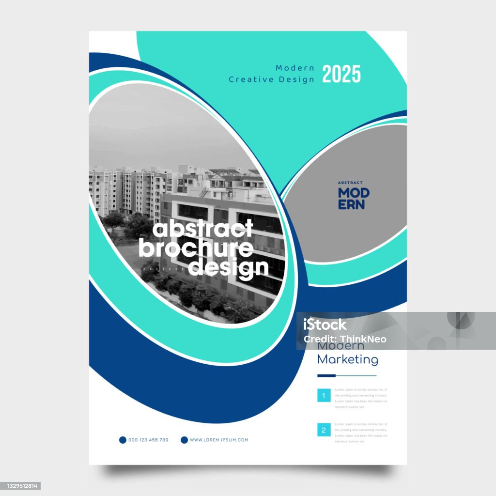 Desain Sampul Abstrak Lingkaran Sampul Buku Modern Template Sampul