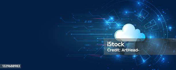 Pusat Data Abstrak Sistem Jaringan Spanduk Vektor Hosting Web Komputasi