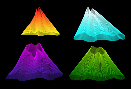 Colorful Abstract Gradient Blob Shapes Stock Illustration Download