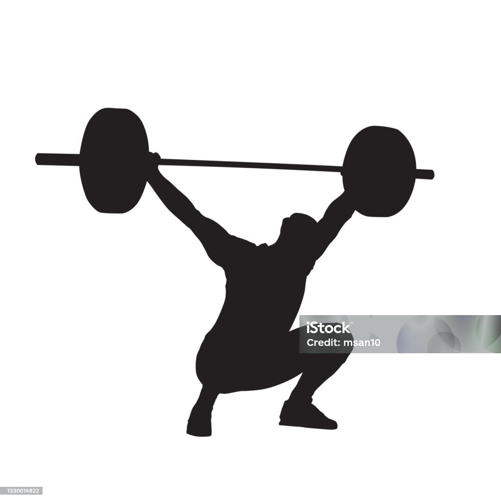 Barbell Silhouette Vector