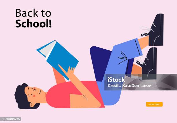 Retour À Lécole Illustration Vectorielle Colorée Bannière Clipart Sur