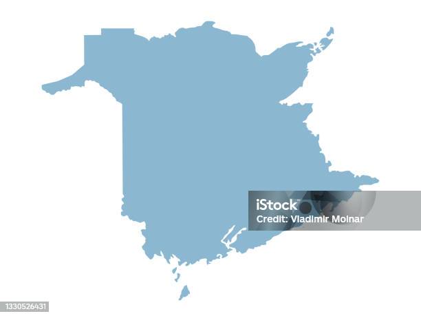 Carte Du Nouveaubrunswick Vecteurs Libres De Droits Et Plus Dimages