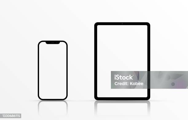 Mockup Vektor Layar Mockup Telepon Smartphone Monitor Dengan Layar