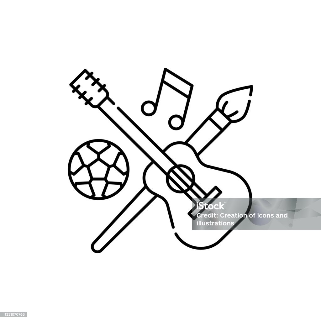 Hobby Olor Icône De Ligne Pictogramme Pour Page Web Application Mobile