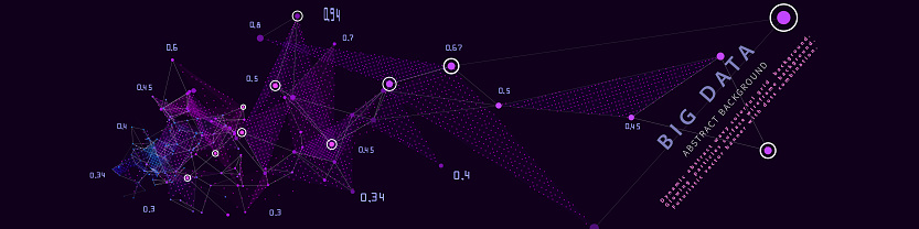 Latar Belakang Abstrak Dengan Jaringan Wireframe Menganalisis Data