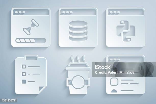 Set Coffee Cup To Go Python Programming Language Clipboard With Checklist Browser Files Server
