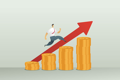 Ilustración de Hombre De Negocios Correr Hacia Arriba Gráfico Hecho De ... Ilustración de Hombre De Negocios Correr Hacia Arriba Gráfico Hecho De ...
