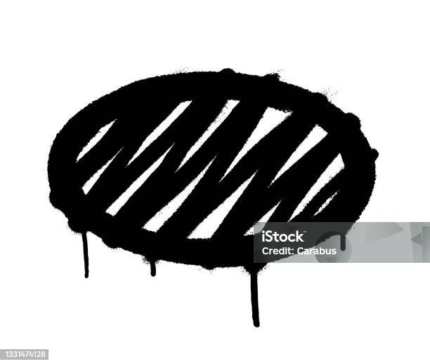 Spanduk Semprot Grafiti Oval Bingkai Cat Semprot Grafis Pada Latar