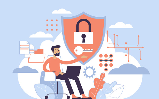 Secure Data Transmission Concept Access Right Safe File Sharing Protected Web Traffic Vpn