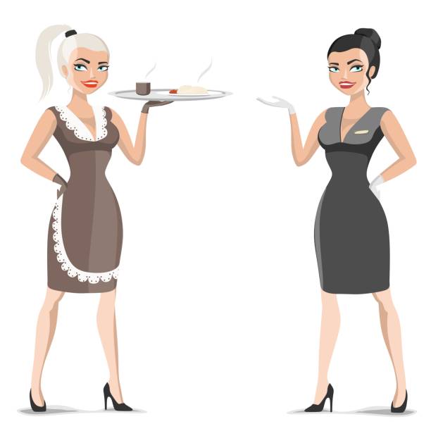 5 000 Waitress Serving Stock Illustrations Royalty Free Vector