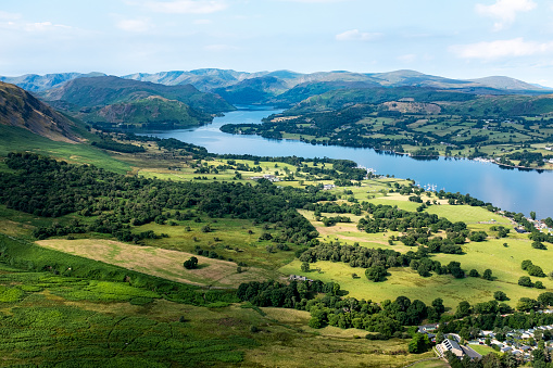 Ullswater In English Lake District Looking To Helvellyn As Seen From ... Ullswater In English Lake District Looking To Helvellyn As Seen From ...