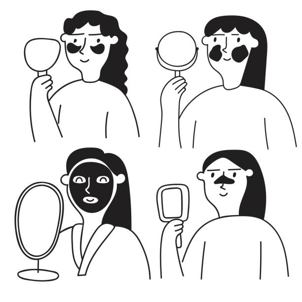 110 Woman Cream Nose Illustrations Royalty Free Vector Graphics