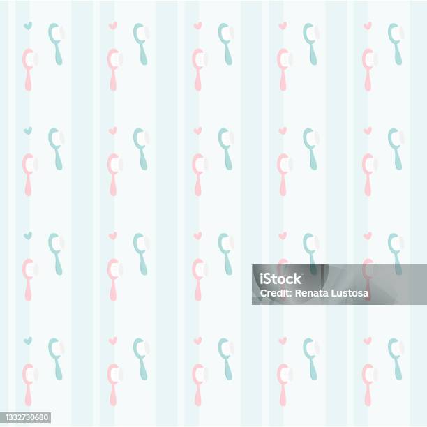 Pola Mulus Lucu Diilustrasikan Dengan Warna Pastel Ilustrasi Stok