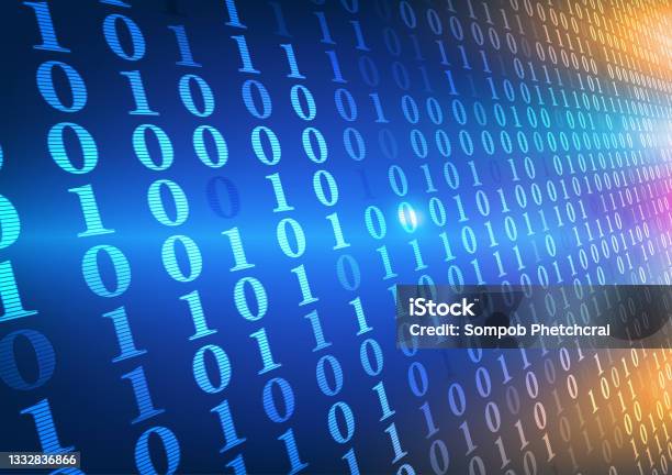 Abstract Technology Programming Binary Code Isometric Vector Backgrounddigital Data And Secure