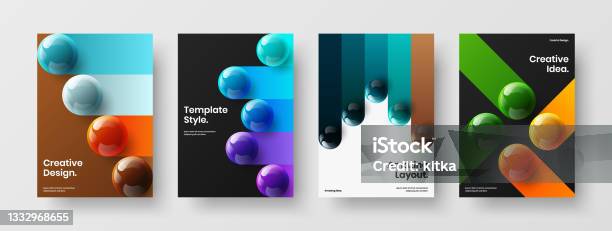 Set Ilustrasi Vektor Desain Sampul Perusahaan Terisolasi Bundel Konsep